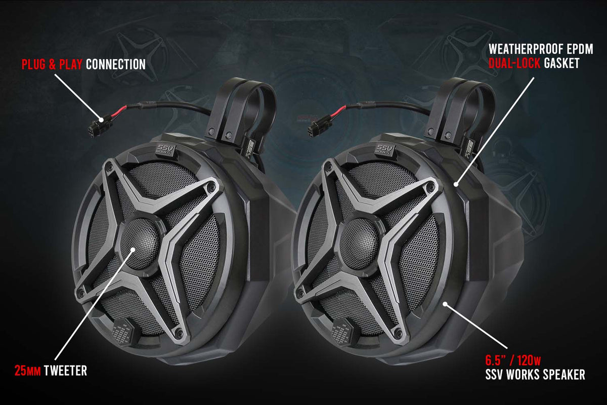 Universal 6.5" Cage-Mounted Speaker Pods – Alpine Designs Offroad